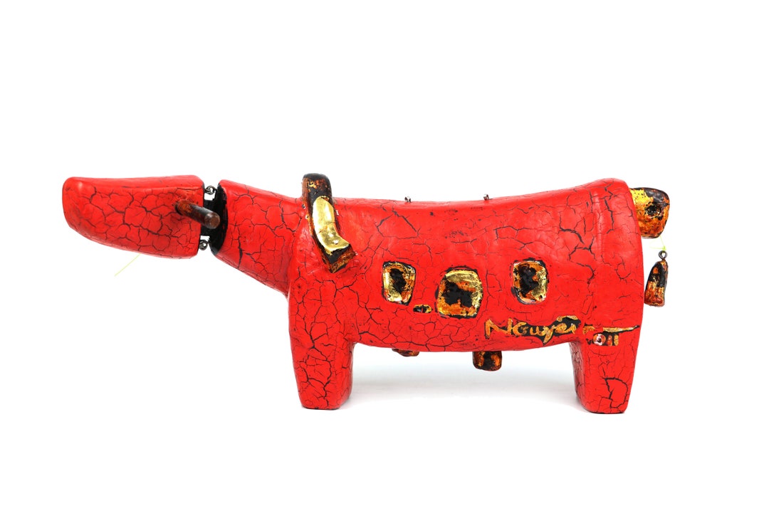 Handmade Dó Paper Buffalo Water Puppet: Vietnamese Collectible ...