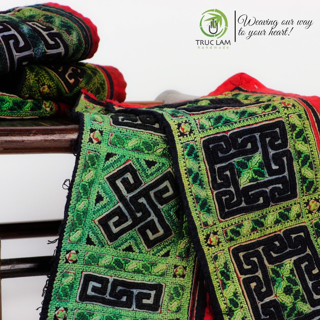 Vintage Tribal Hand-embroidered Collar Hmong Ethnic Sapa (vietnam ...