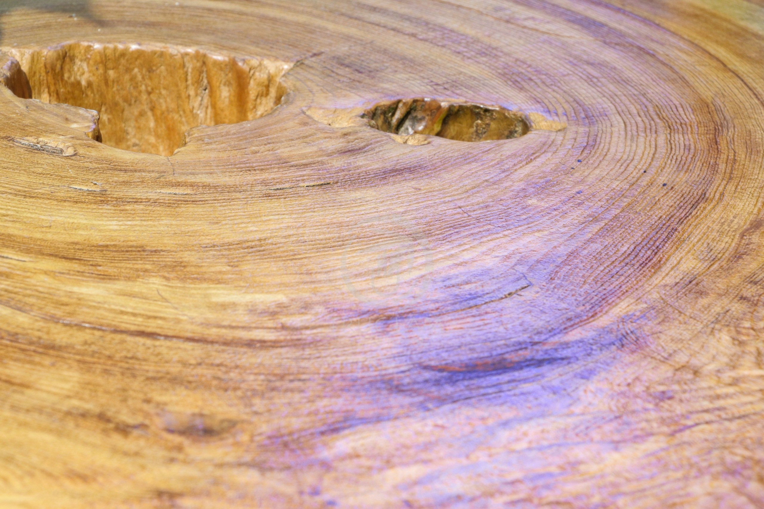 Driftwood Tree Stump Table With Rustic Lamp: Unique Home Decor ...
