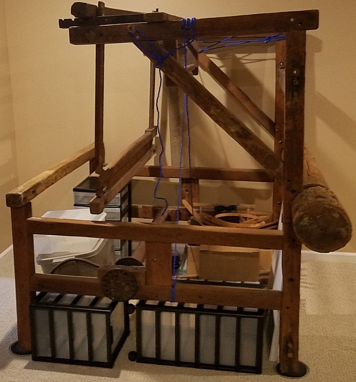 Large Antique Weaving Loom for Rugs, Blankets and More - Etsy