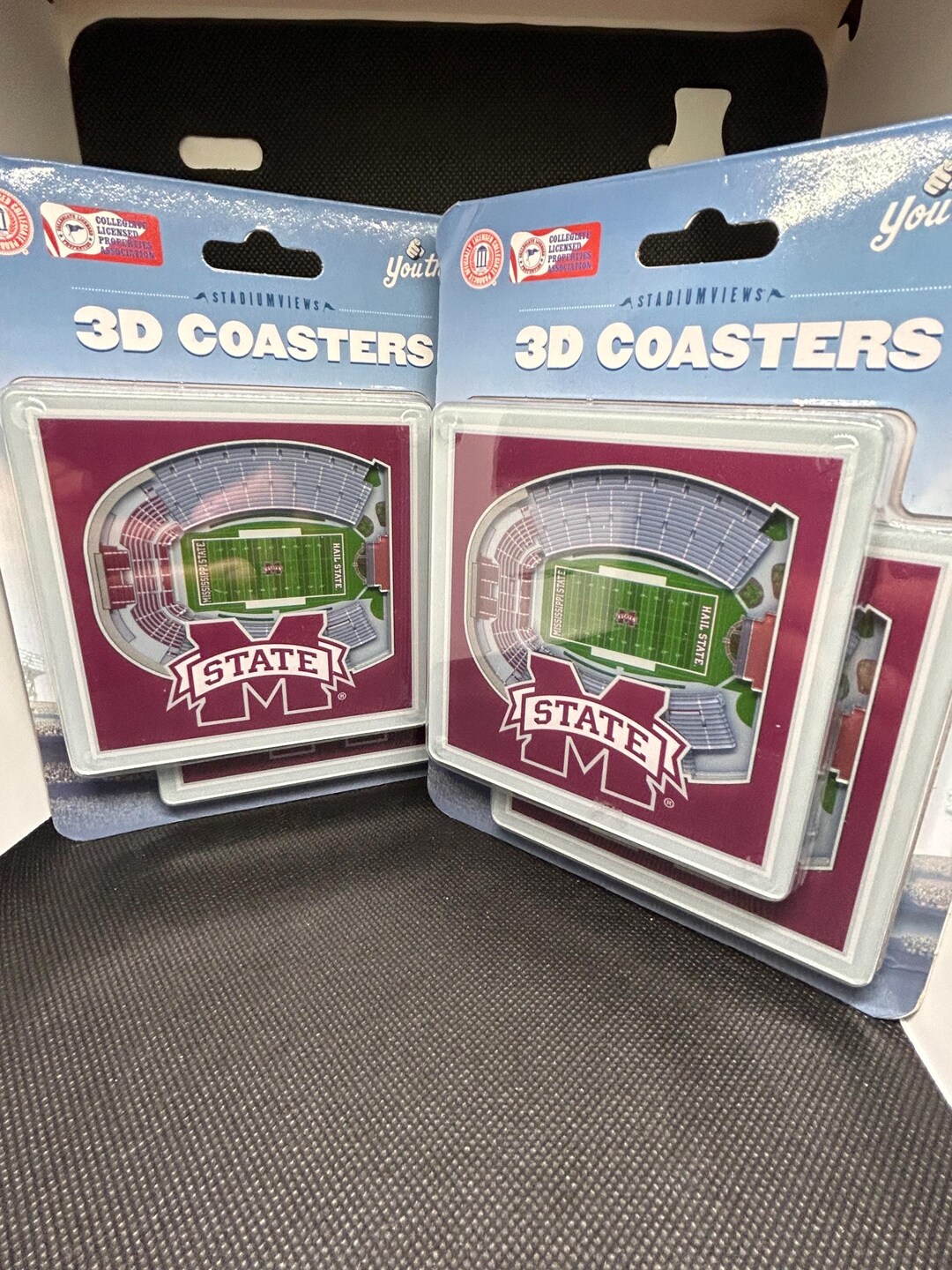 Mississippi State 3D Coasters (4) - Etsy
