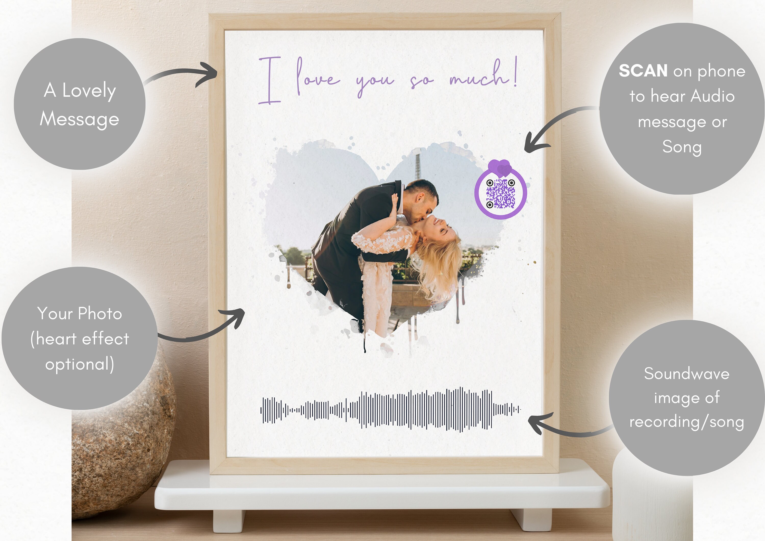 Soundwave Art + QR Code - Scan to Play Your Voice Recording/song ...