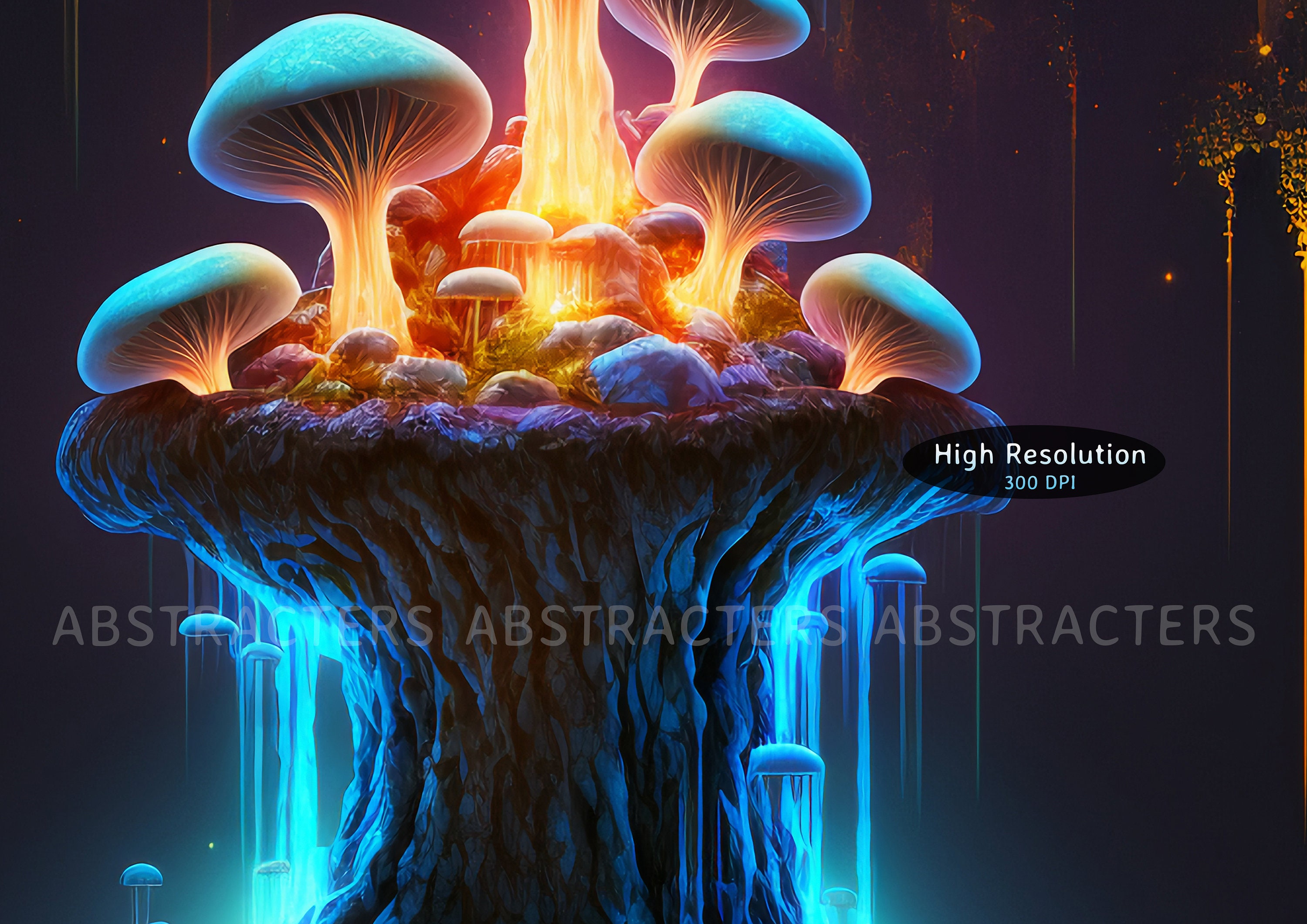 Mushroom Digital Print, Mushroom Wall Art Print, Magic Mushroom ...