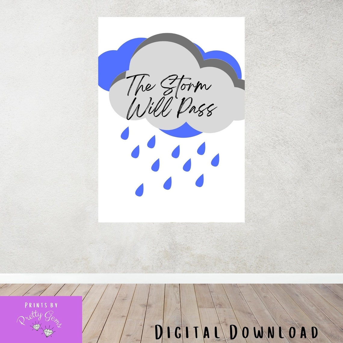 Clouds, Rain, Storm, Inspirational Quotes, Wall Art, the Storm Will ...