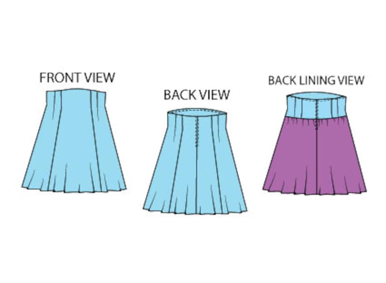 GH Digital Pattern - 1231 - High Waisted Skirt - Etsy