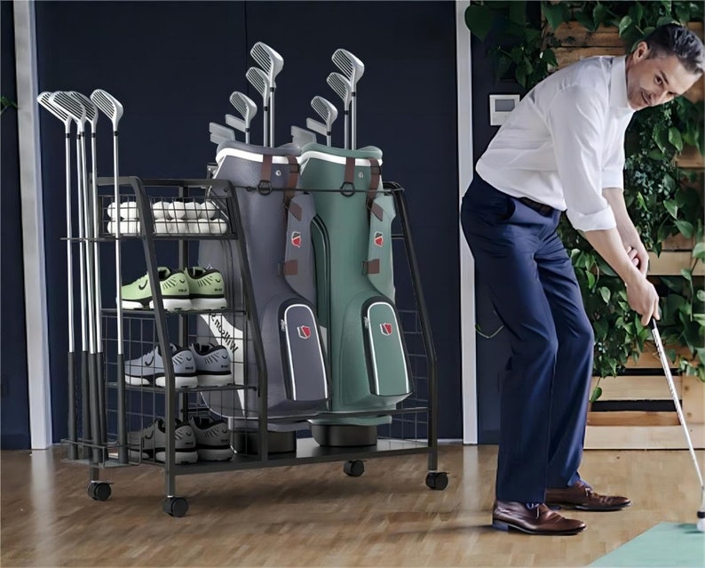 Golf Bag Organizer Golf Bag Rack Golf Bag Holder - Etsy