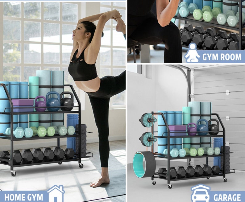 Home Gym Storage Rack, Weight Rack for Dumbbells, Dumbbell Rack With ...