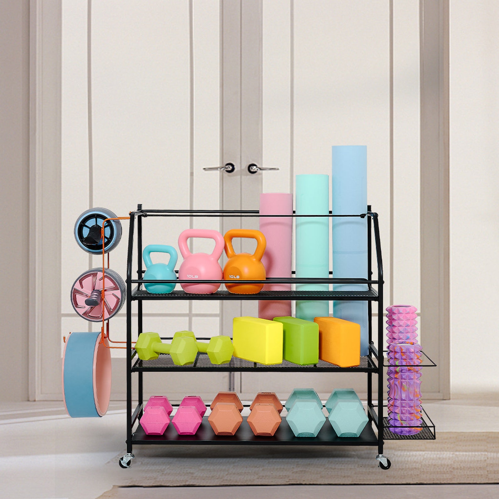 Yoga Mat Storage Rack, Weight Rack for Home Gym, Home Gym Storage Rack ...