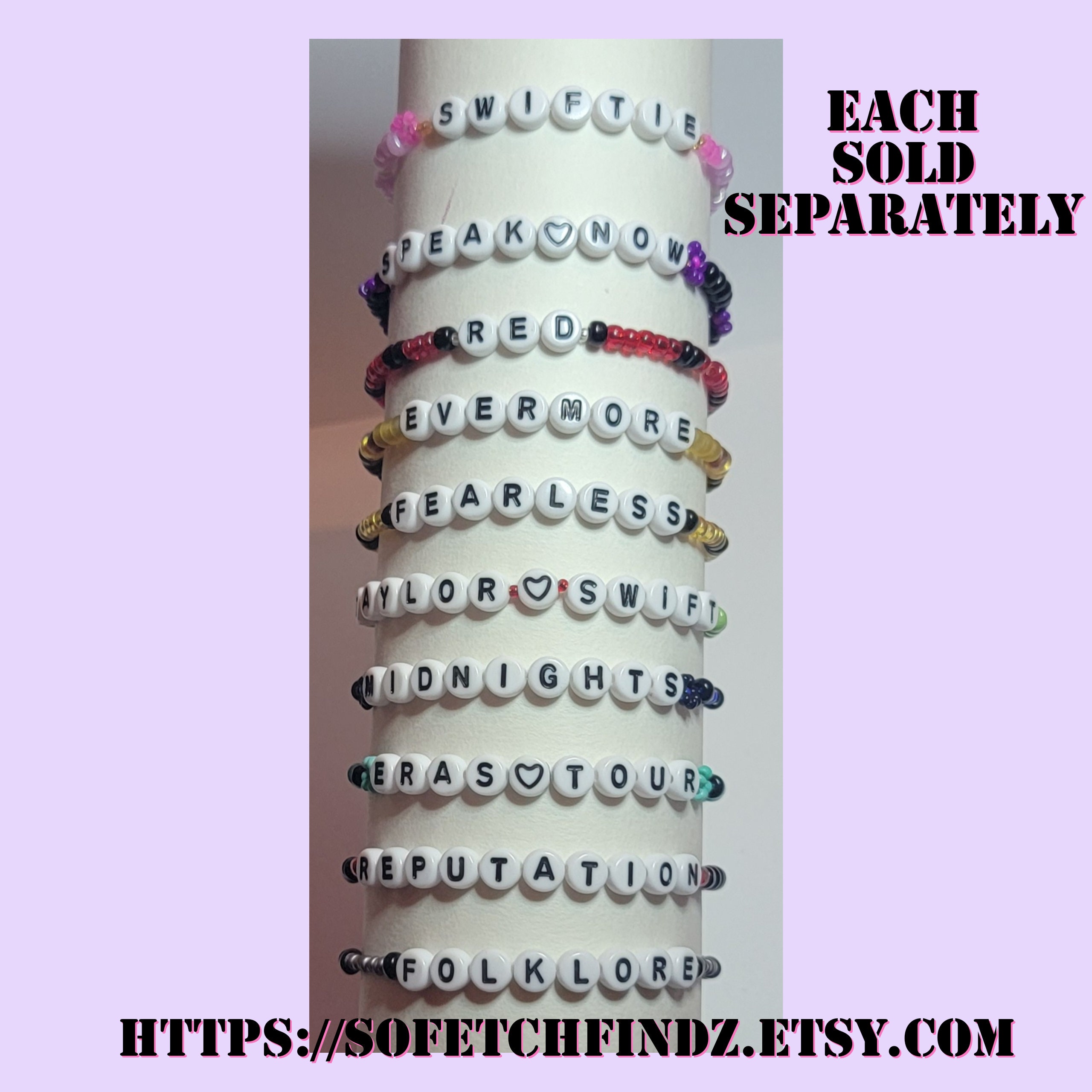 Midnights Eras Tour Bead Friendship Bracelets Eras Tour - Etsy