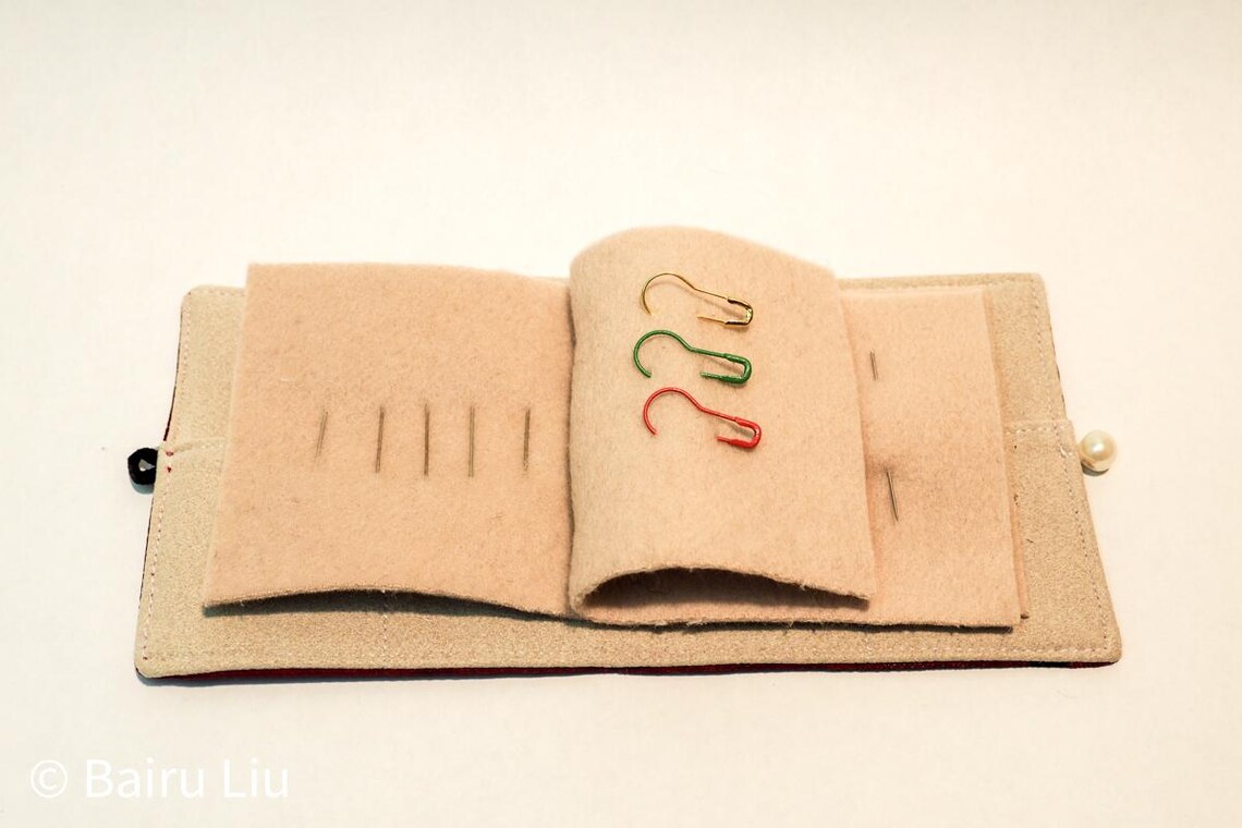 Personalized Handmade Silk Needle Book With Fine Wool Brushed Flannel ...