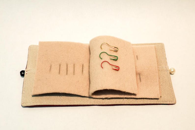 Personalized Handmade Silk Needle Book With Fine Wool Brushed Flannel ...