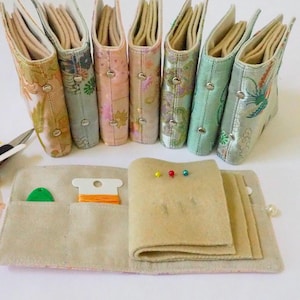 Personalized Handmade Silk Needle Book With Fine Wool Brushed Flannel ...