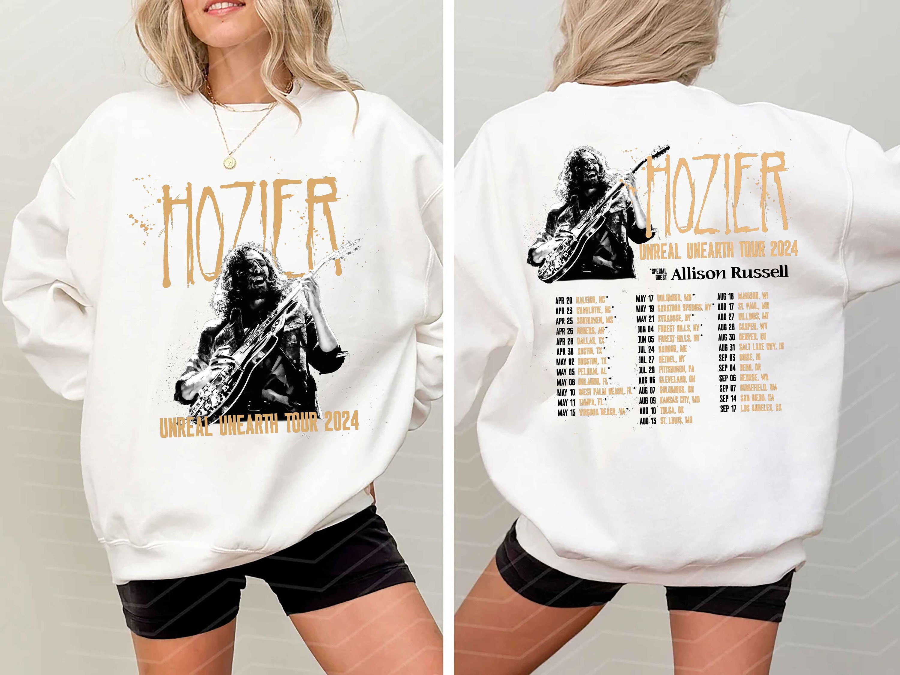 Hozier Tour Unisex Sweatshirt, Hozier Unreal Unearth Tour 2024 Shirt ...