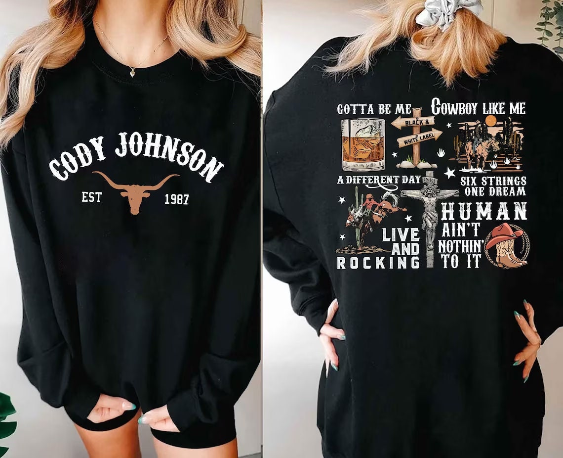 Vintage Cody Johnsonn Sweatshirt, The Leather Tour 2024, Cody Johnsonn ...