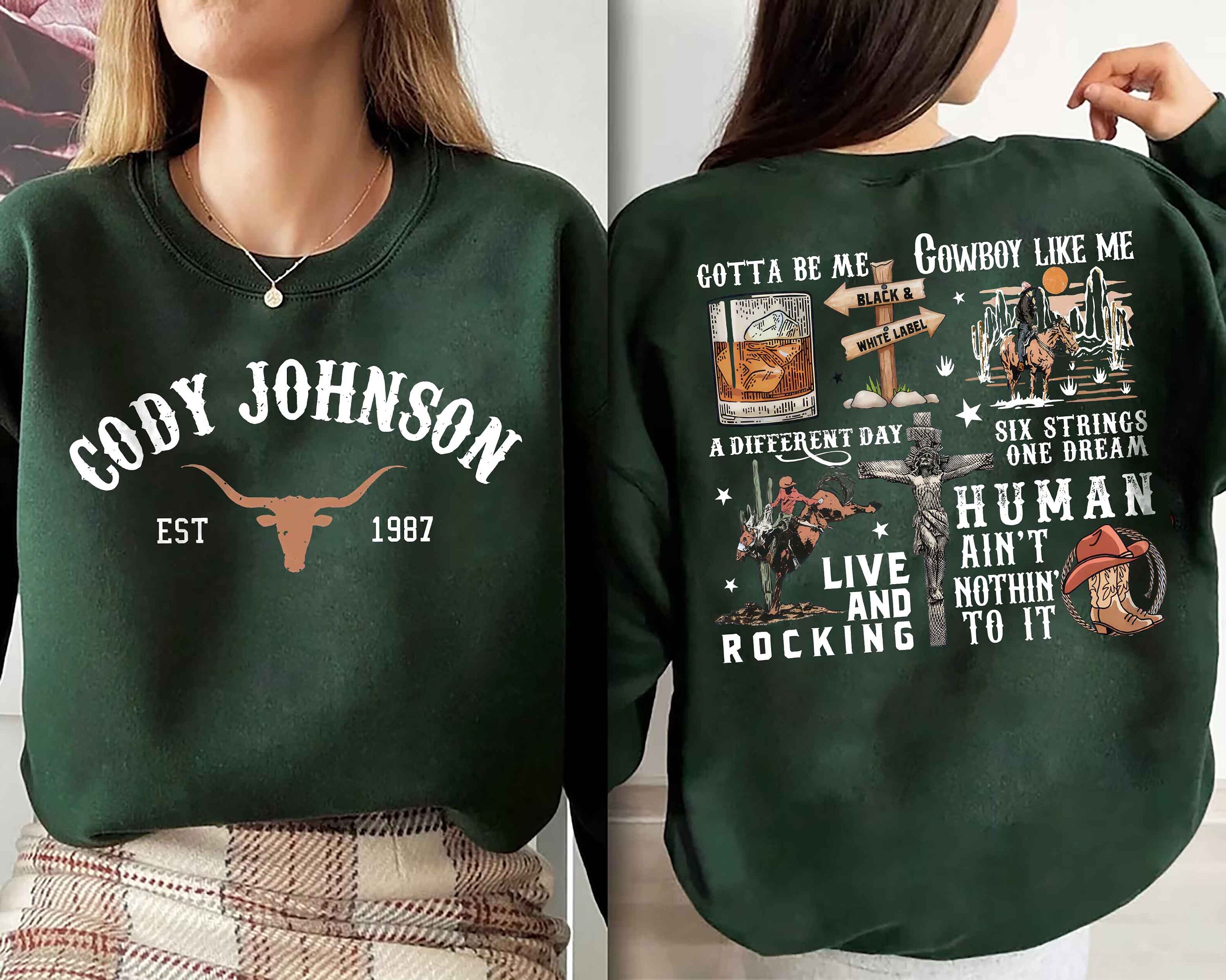 Vintage Cody Johnsonn Sweatshirt, The Leather Tour 2024, Cody Johnsonn ...