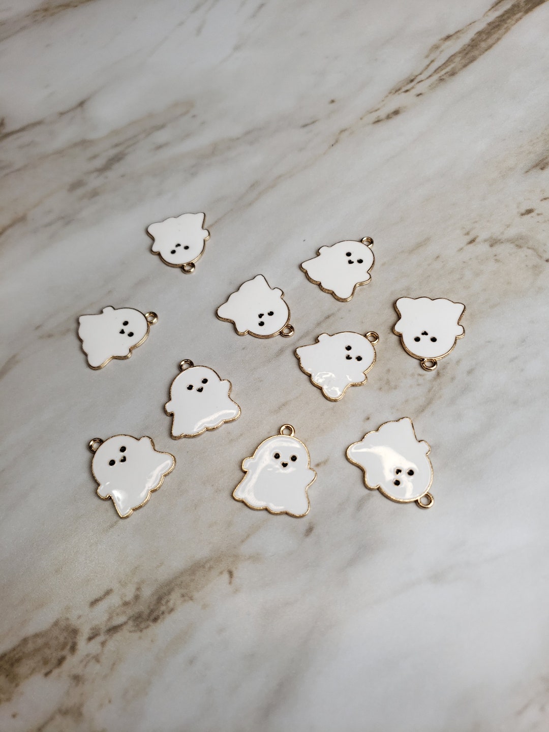 Cute Ghost Charms 5 Cute Ghost Halloween Charm Cartoon Charms DIY ...
