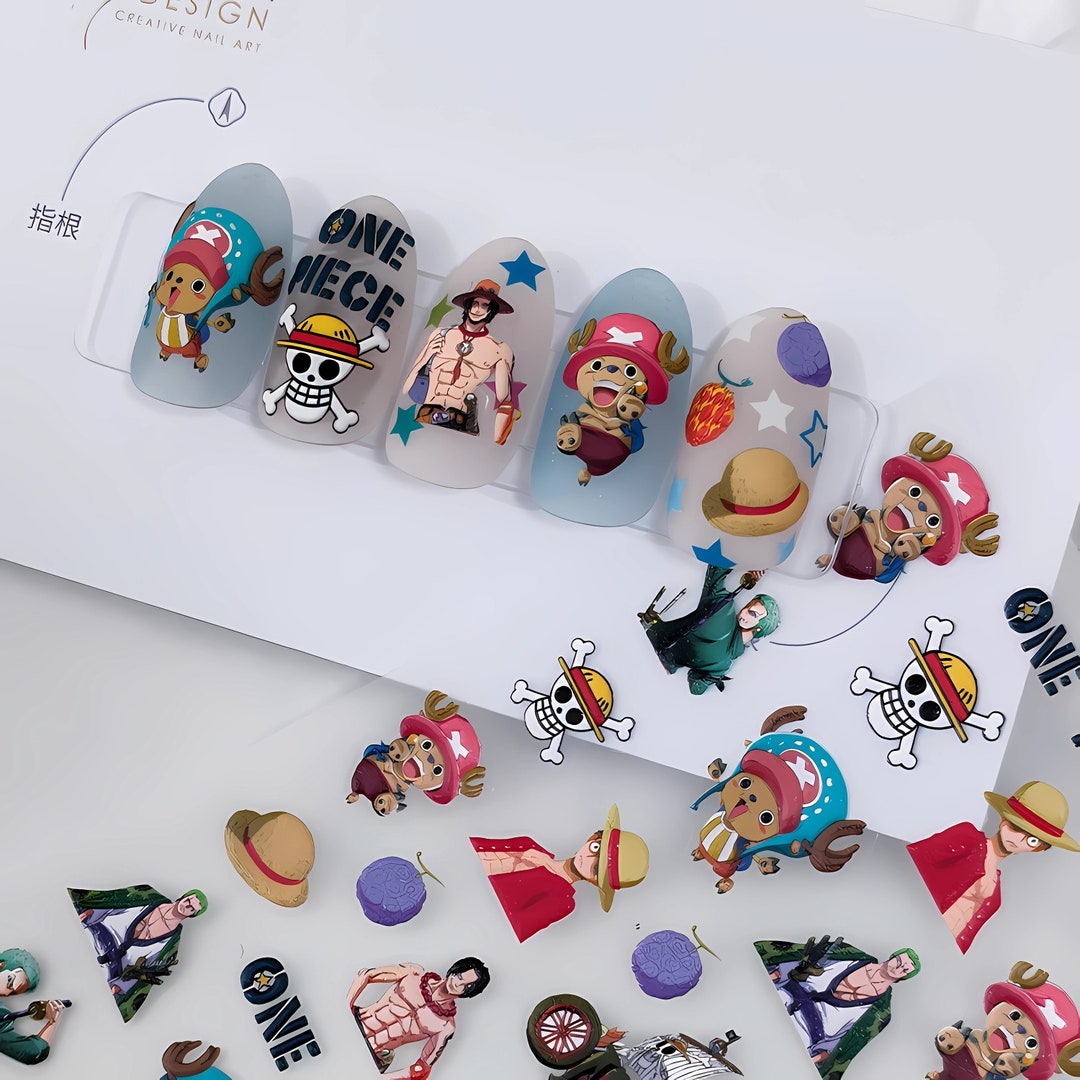 5D One Piece Nail Stickers One Piece Anime Stickers - Etsy