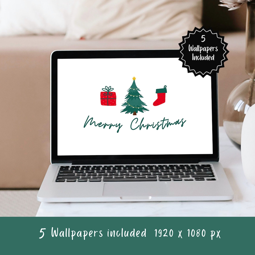 Christmas Themed Wallpaper Bundle, Wallpaper Organizer, Laptop Holiday ...