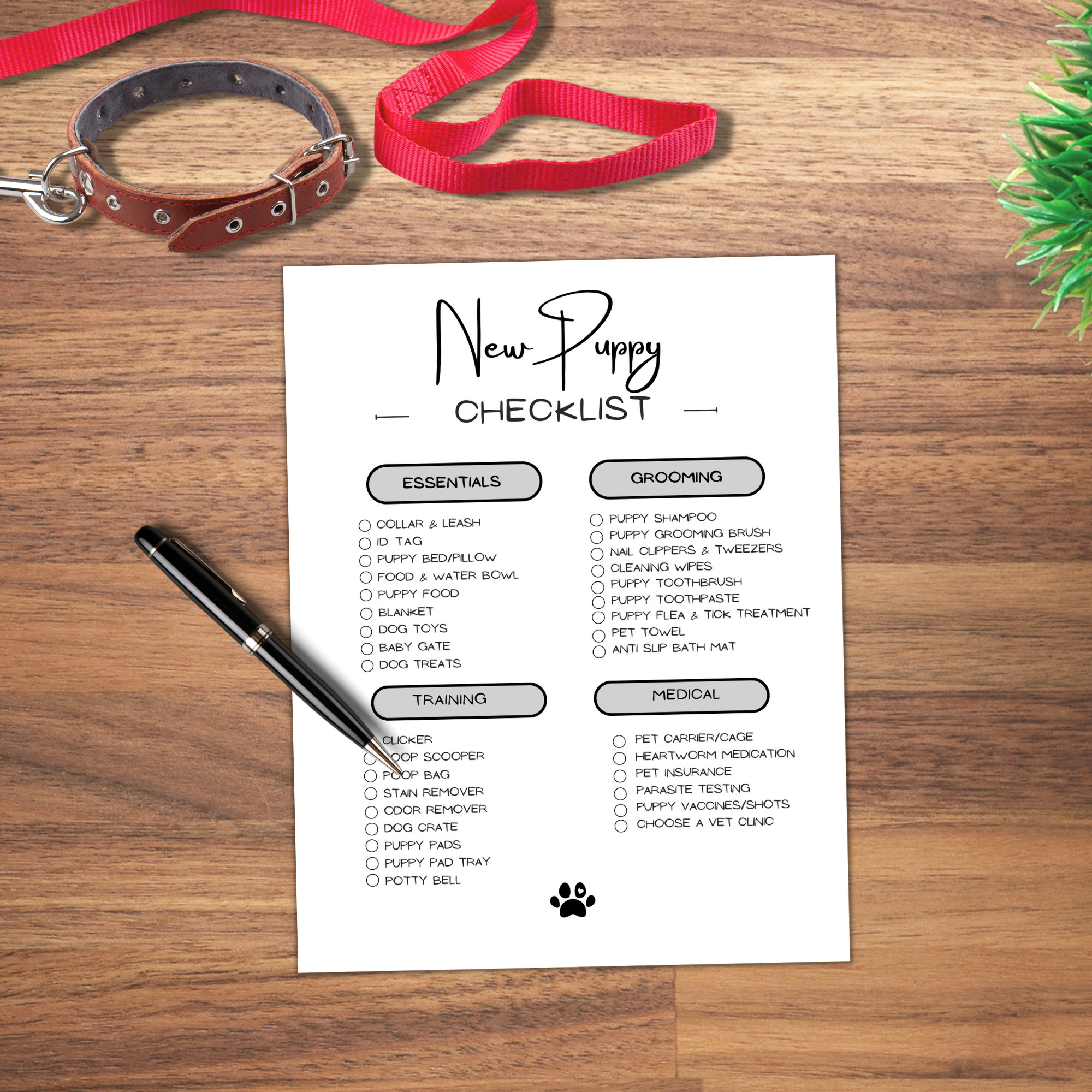 Pet Checklist,puppy List,puppy Planner,puppy Tracker,dog Checklist, Dog ...