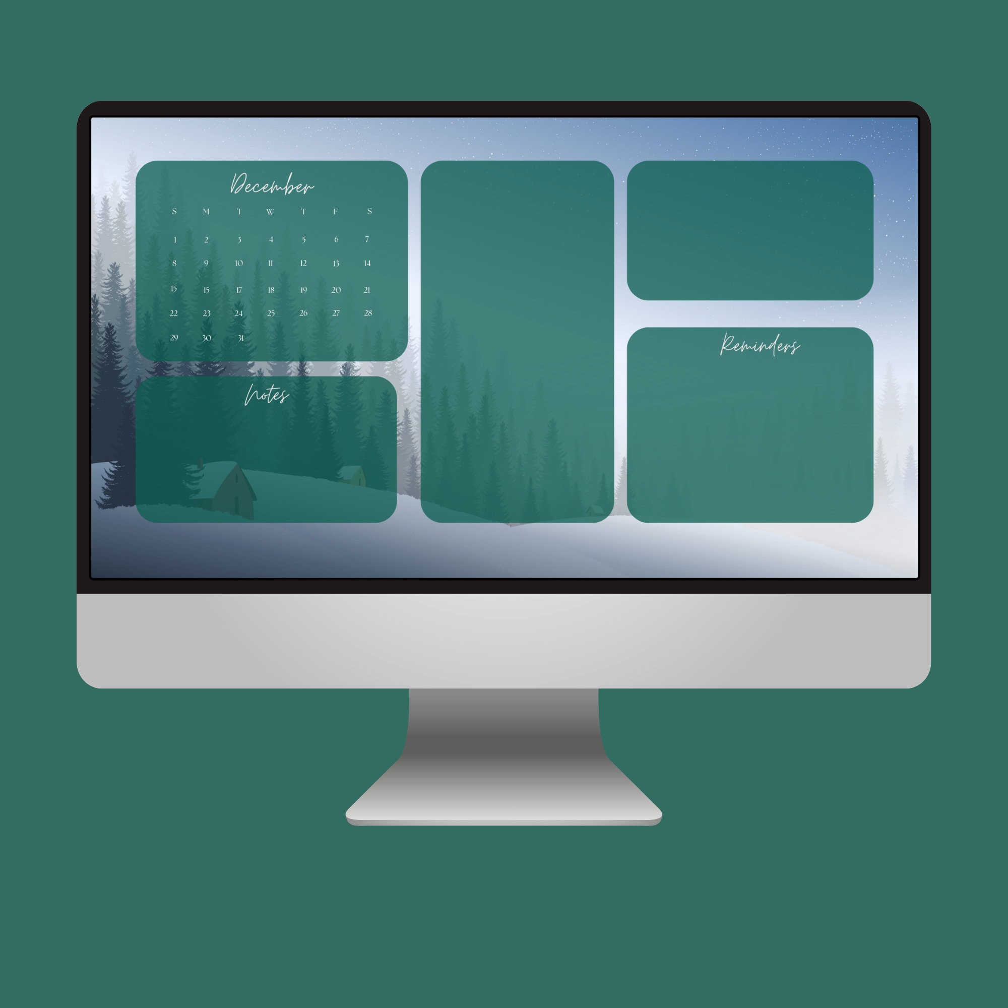 Christmas Themed Wallpaper Bundle, Wallpaper Organizer, Laptop Holiday ...