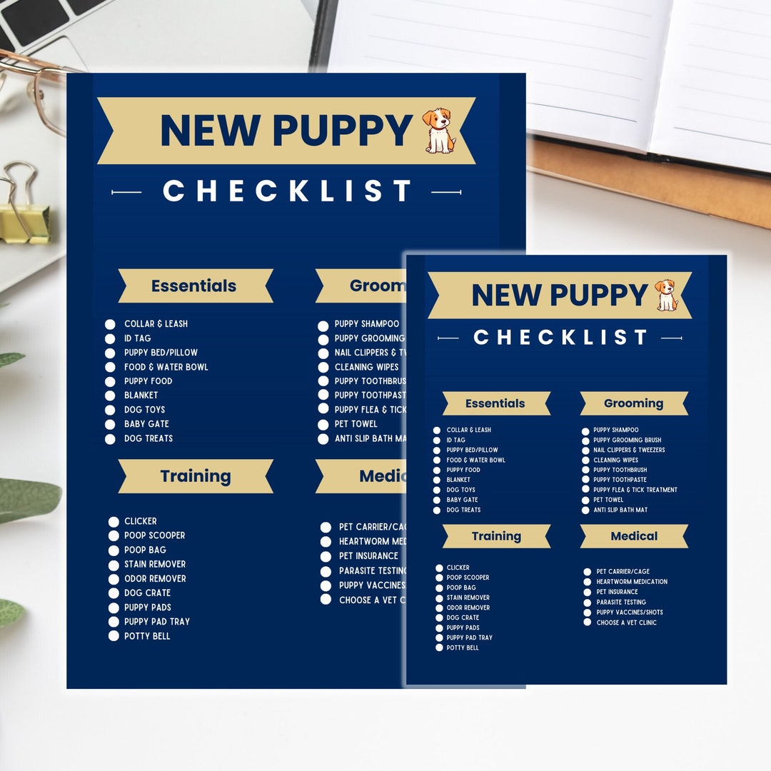 Pet Checklist,puppy List,puppy Planner,puppy Tracker,dog Checklist, Dog ...