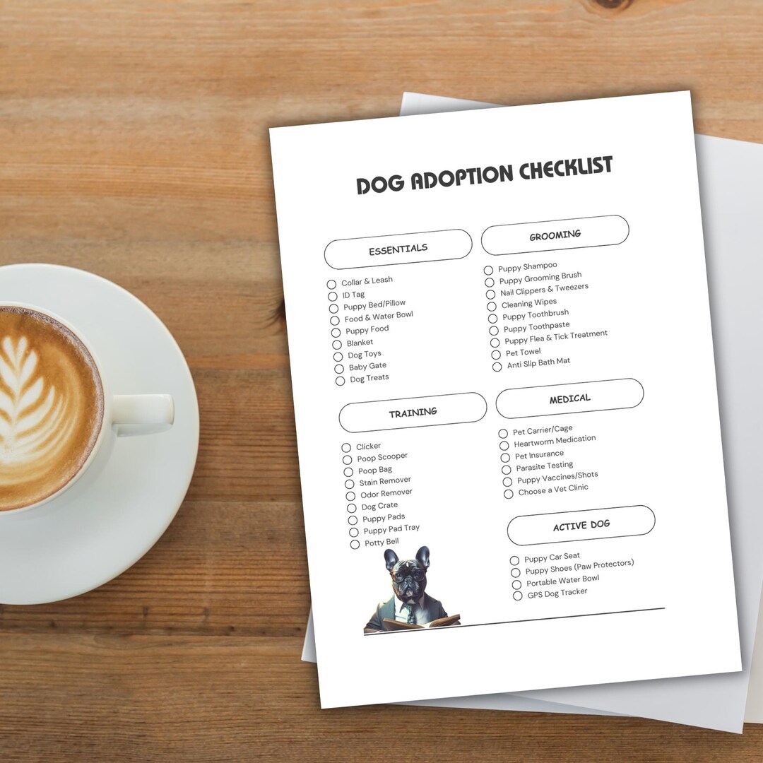 Pet Checklist,puppy List,puppy Planner,puppy Tracker,dog Checklist, Dog ...