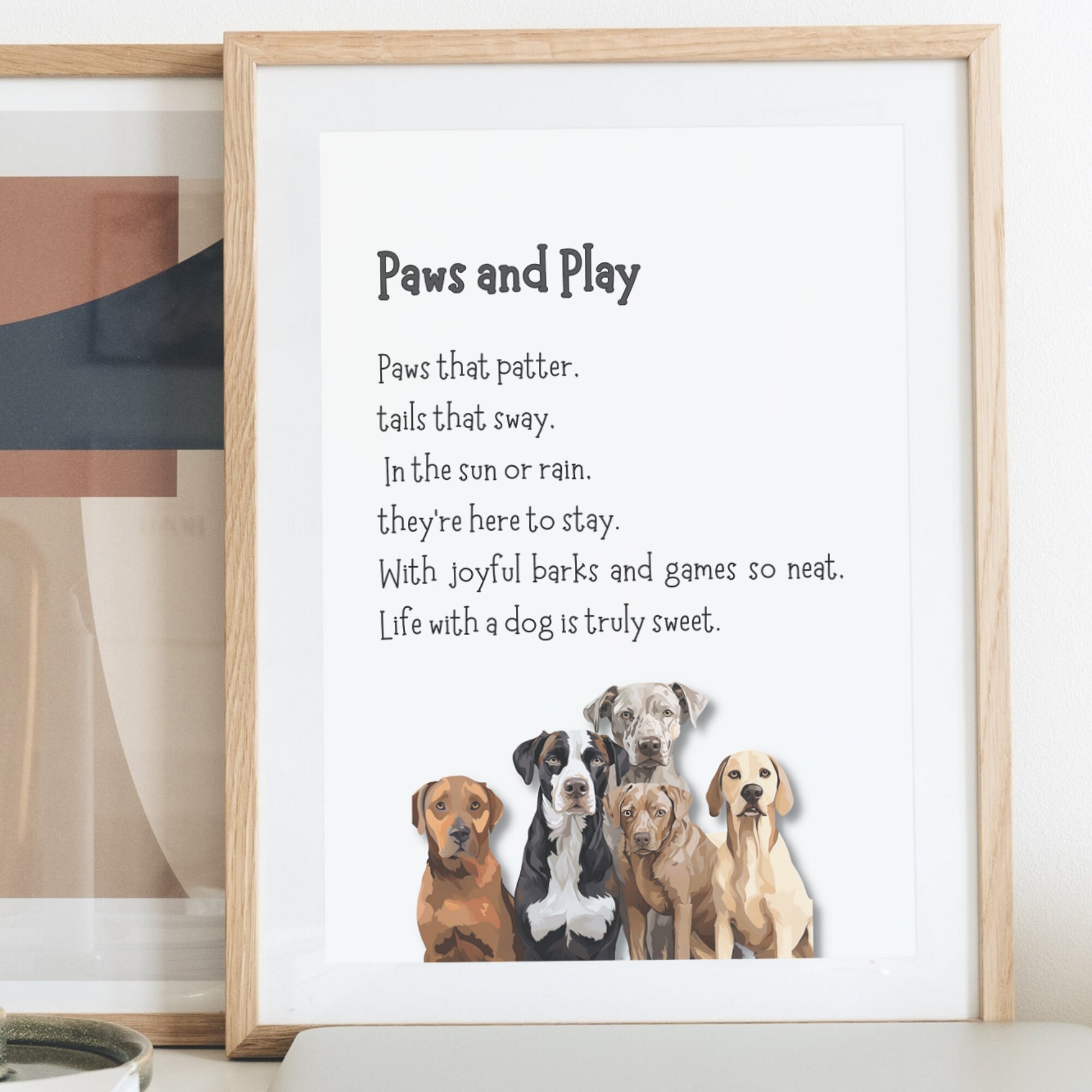 Dog Decor, Puppy Birthday Gift, Dog Poem, Dog Gift, Digital Print ...