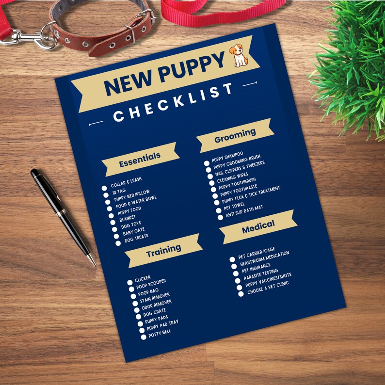 Pet Checklistpuppy Listpuppy Plannerpuppy Trackerdog - Etsy