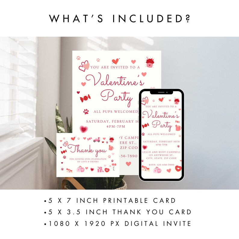 Editable Valentines Party Invitation Valentines Brunch Invite Party ...