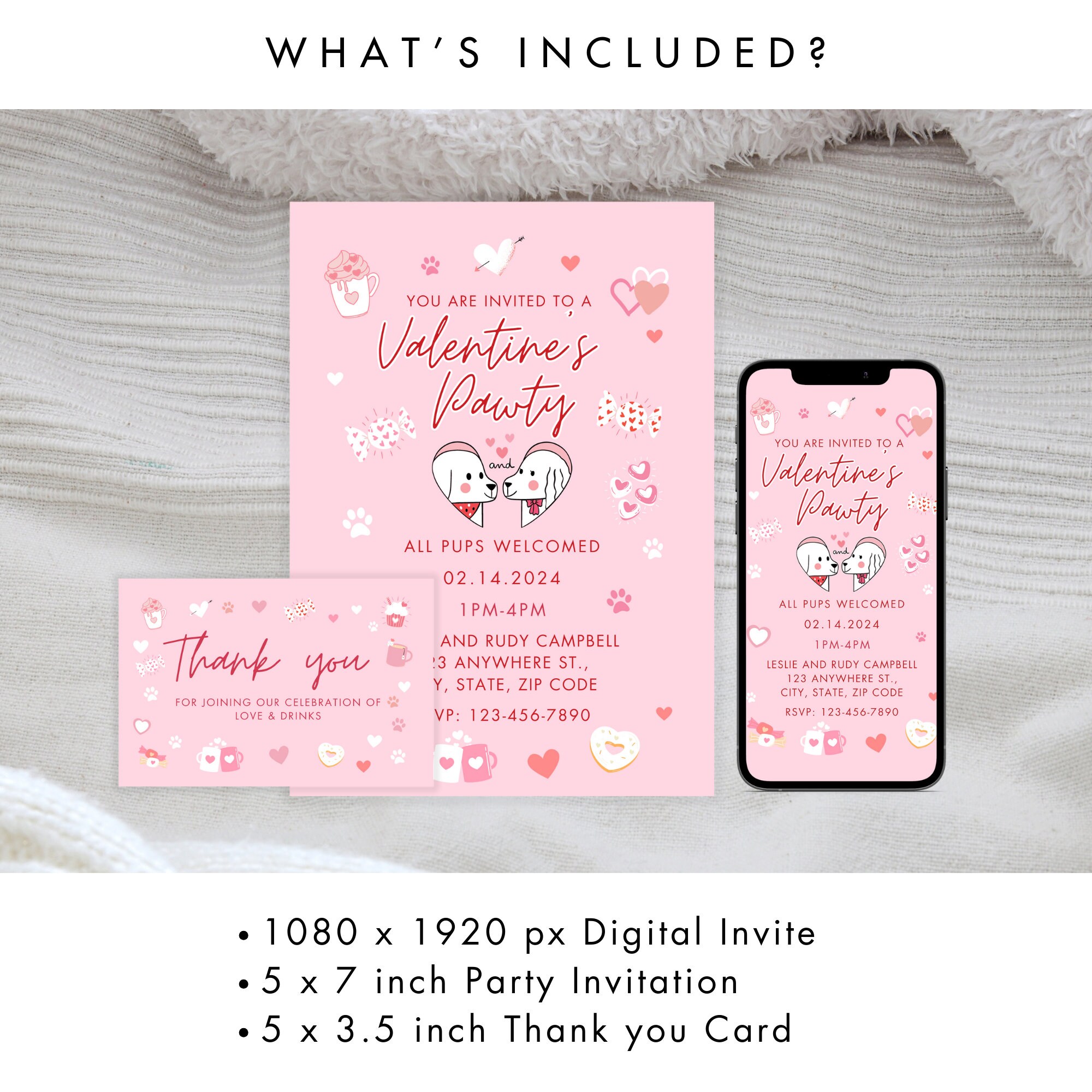 Editable Valentines Party Invitation Digital Valentine Party Invite ...