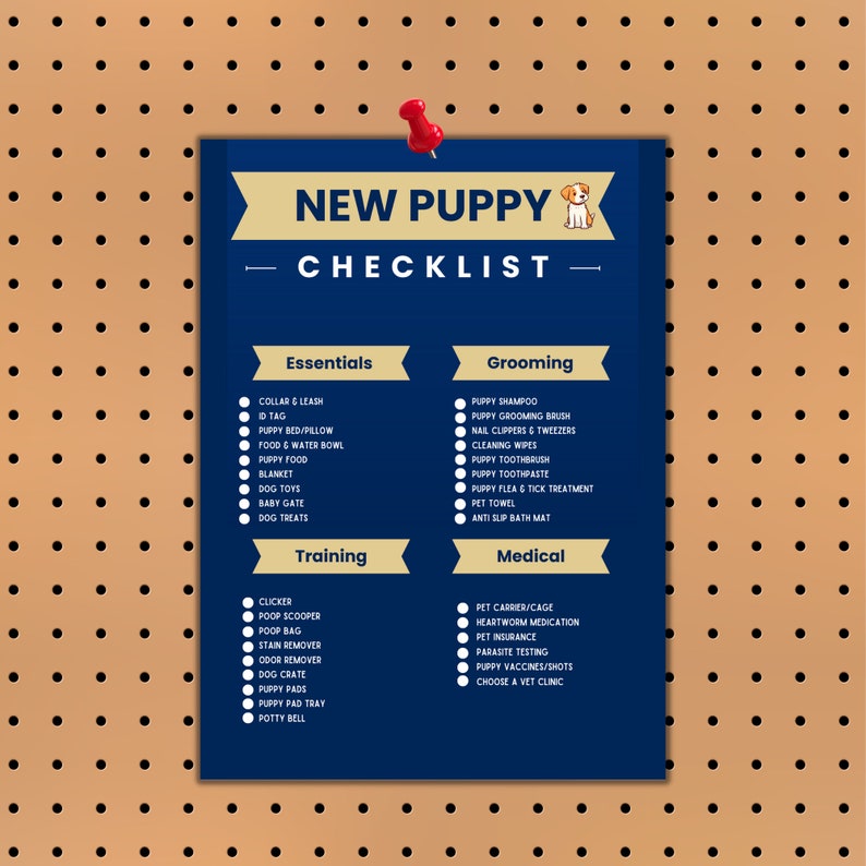Pet Checklist,puppy List,puppy Planner,puppy Tracker,dog Checklist, Dog ...