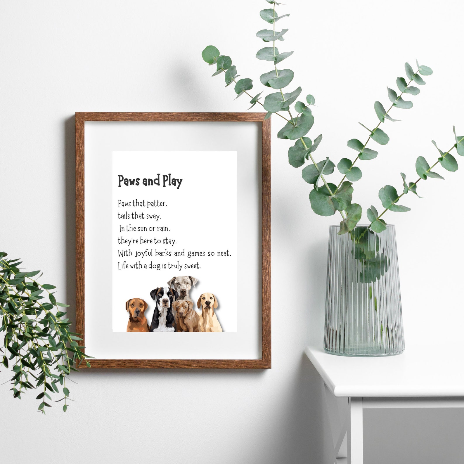 Dog Decor, Puppy Birthday Gift, Dog Poem, Dog Gift, Digital Print ...