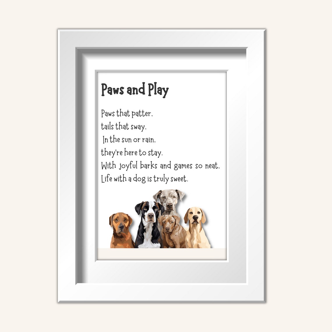 Dog Decor Puppy Birthday Gift Dog Poem Dog Gift Digital - Etsy