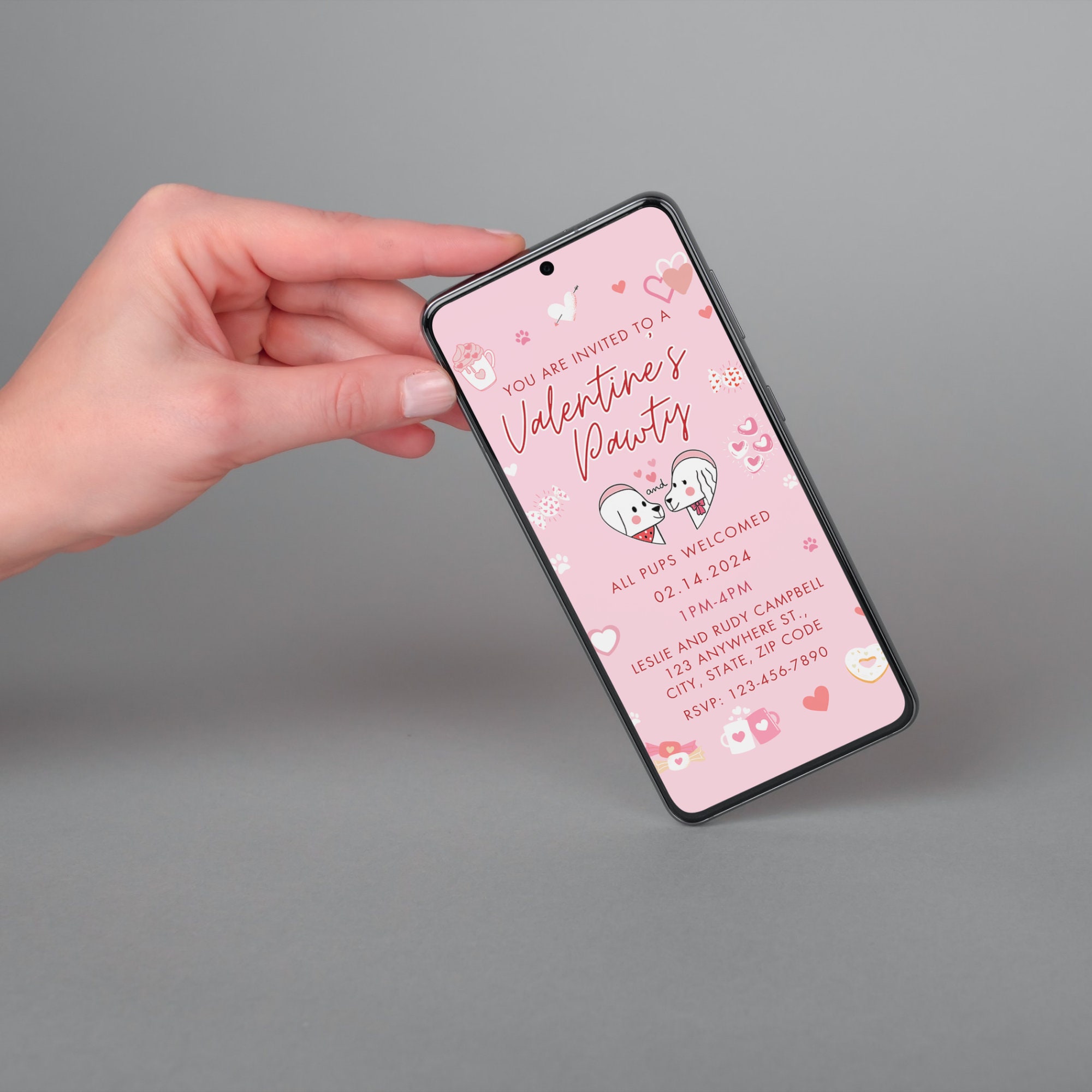 Editable Valentines Party Invitation Digital Valentine Party Invite ...