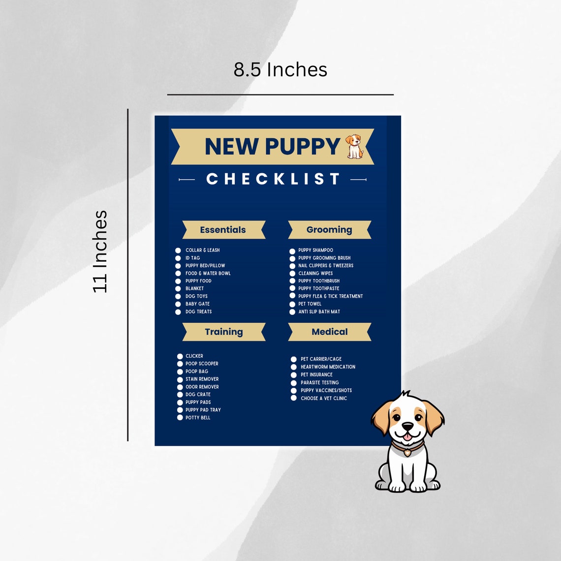 Pet Checklistpuppy Listpuppy Plannerpuppy Trackerdog - Etsy