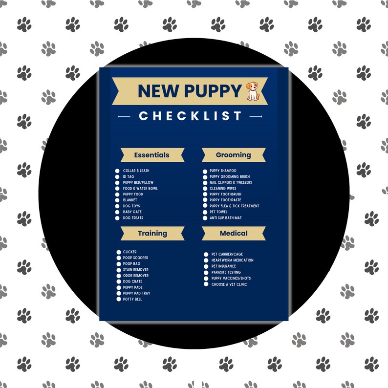 Pet Checklistpuppy Listpuppy Plannerpuppy Trackerdog - Etsy