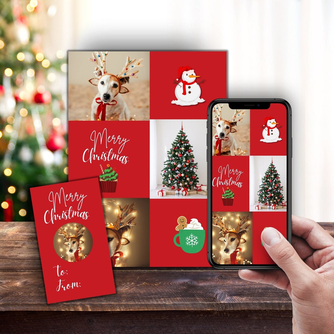 Personalize Christmas Card, Christmas Card Template, Christmas ...