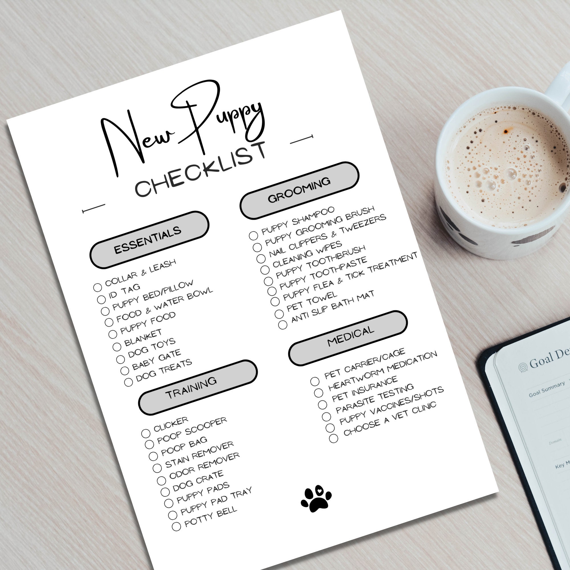 Pet Checklist,puppy List,puppy Planner,puppy Tracker,dog Checklist, Dog ...