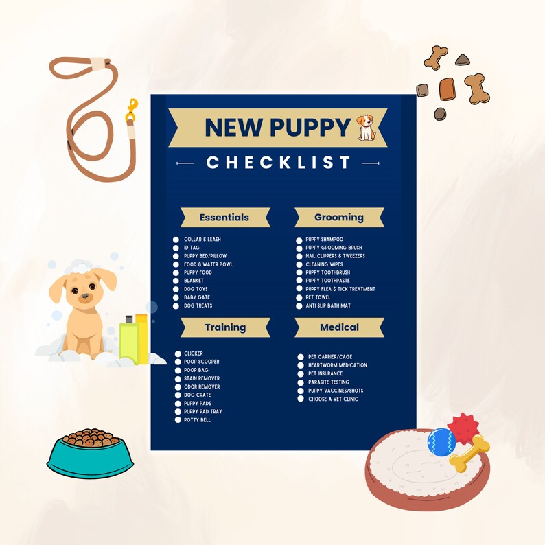 Pet Checklist,puppy List,puppy Planner,puppy Tracker,dog Checklist, Dog ...