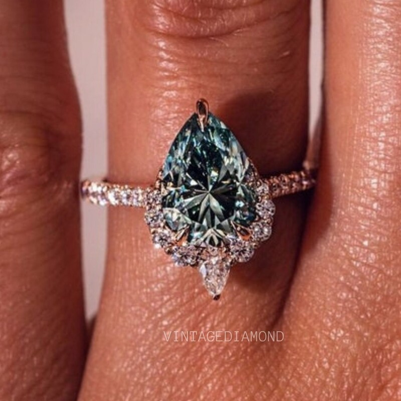 Blue Engagement Ring - Etsy