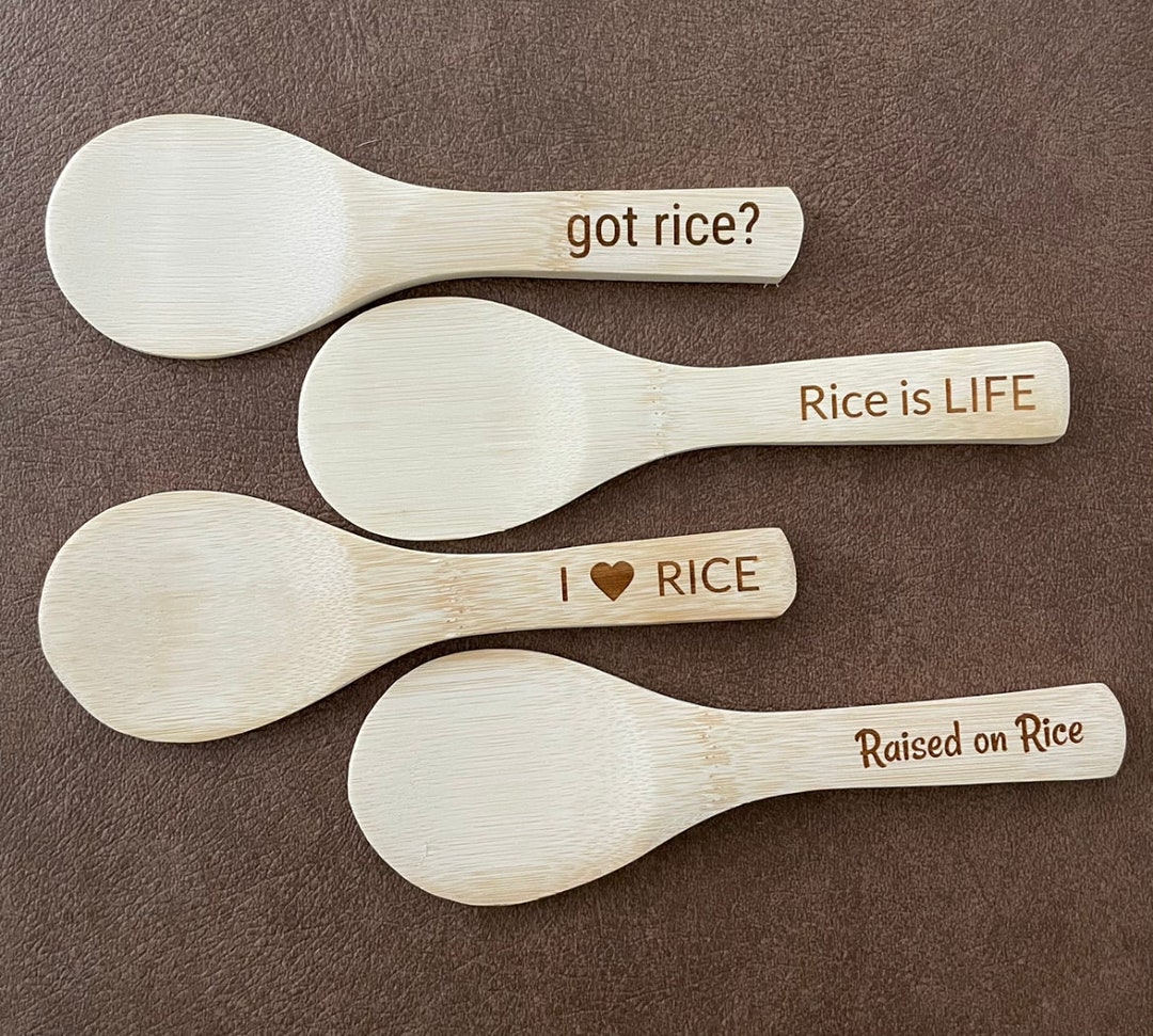 Bamboo Rice Paddle - Bamboo Rice Scooper - Rice Serving Spoon - Unique ...