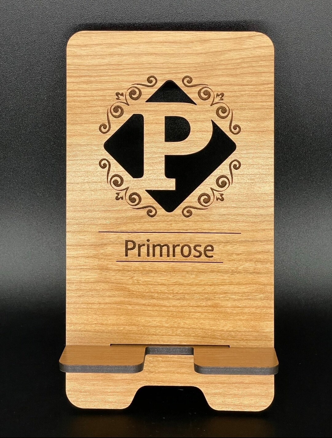 Personalized Cell Phone Stand - Custom Engraved Holder - Handcrafted ...