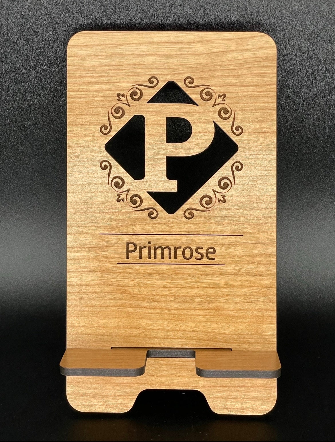 Personalized Cell Phone Stand - Custom Engraved Holder - Handcrafted ...