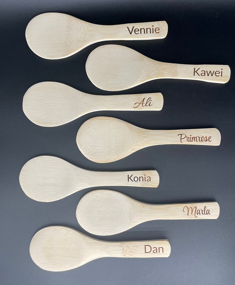 Customized Bamboo Rice Scooper - Personalized Rice Paddle - Unique ...