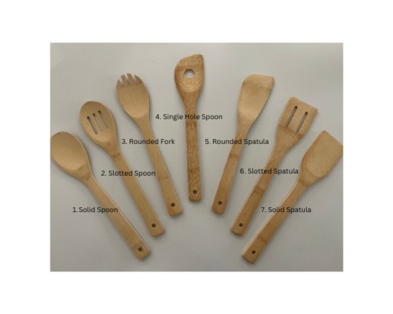 Hawaiian Engraved Bamboo Spoons - Tropical Kitchen Utensil - Etsy