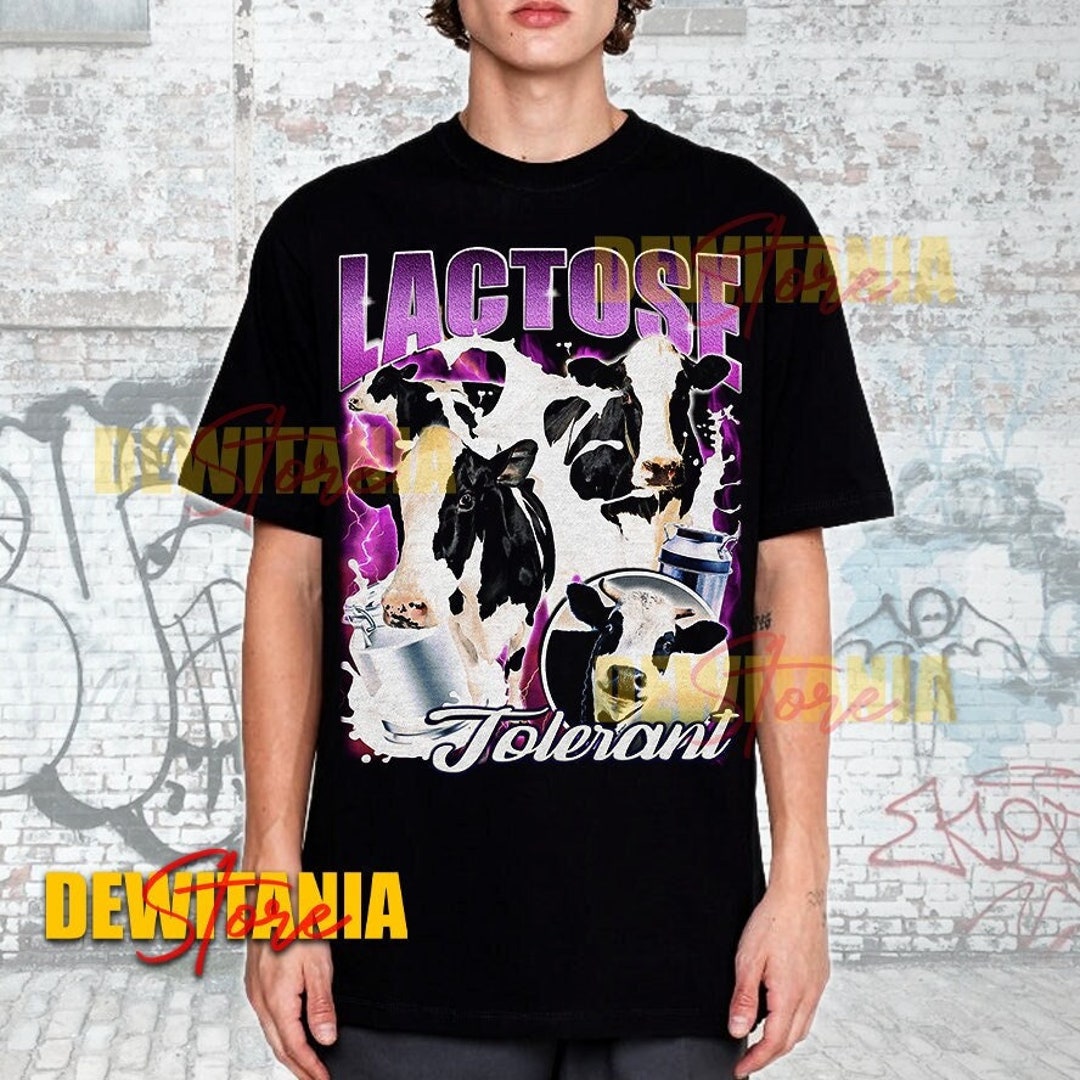Lactose Intolerant Funny Meme Gift T Shirt for Friends,free Milk LMAO ...