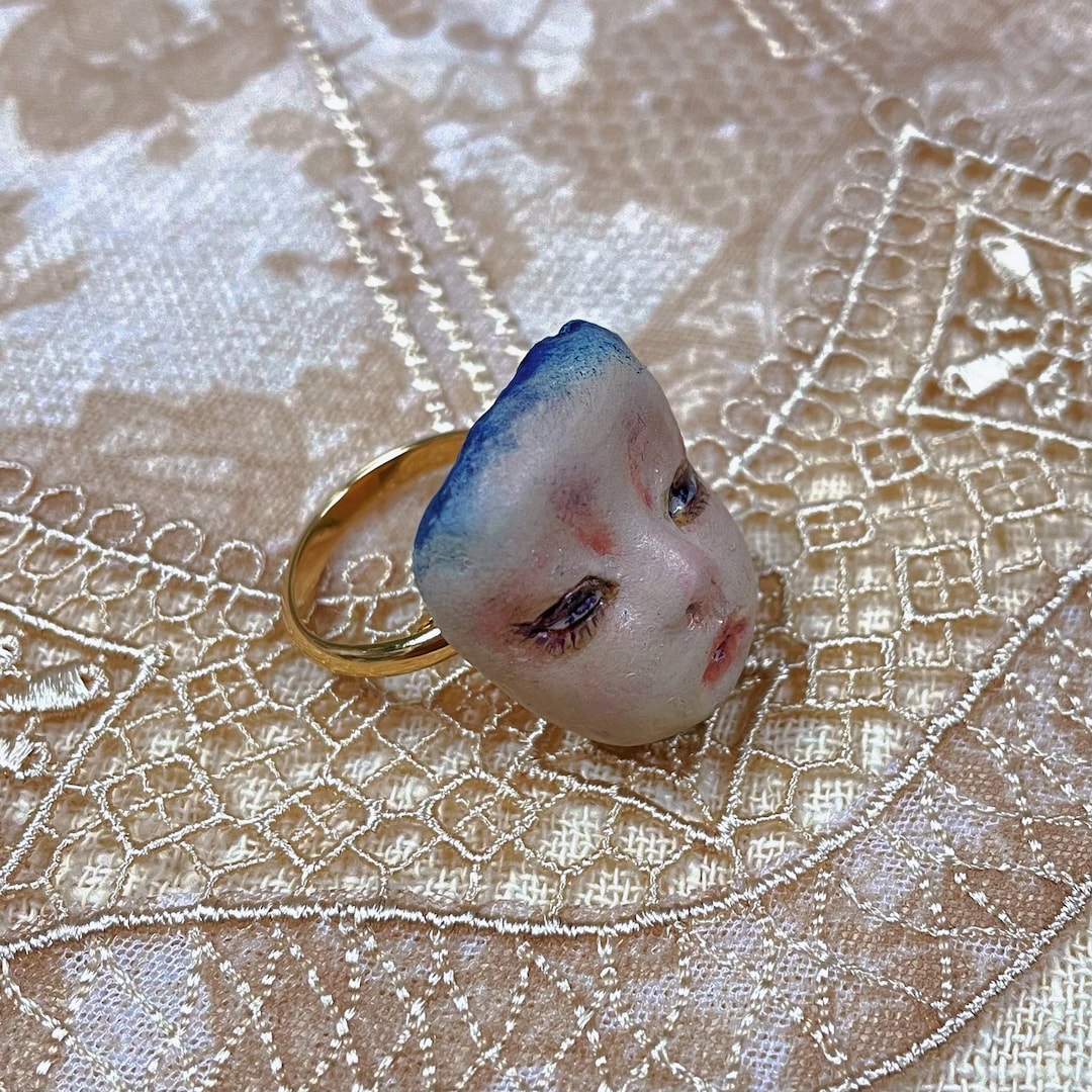 Handmade Bisque Doll / Ceramic Ring / Creepy Doll - Etsy