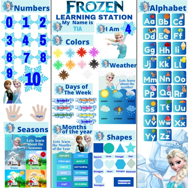 Frozen Learning Board - Etsy