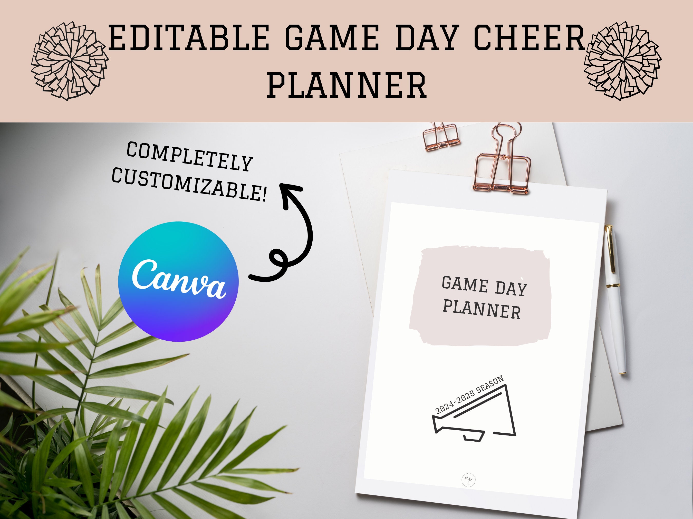 Editable Game Day Planner, Cheer Coach Planner, Printable, Canva ...