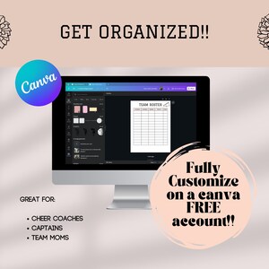 Editable Team Roster Template, Cheer Coach Planner, Printable - Etsy